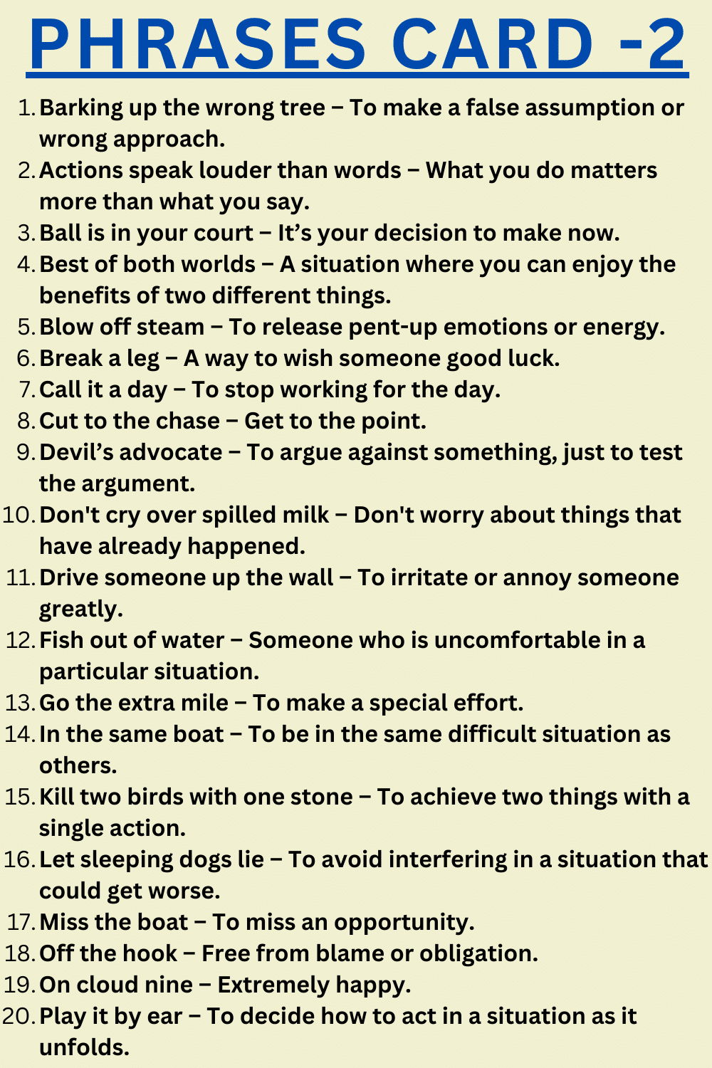 100 Common Phrases In English - DAILY ENGLISH HERE